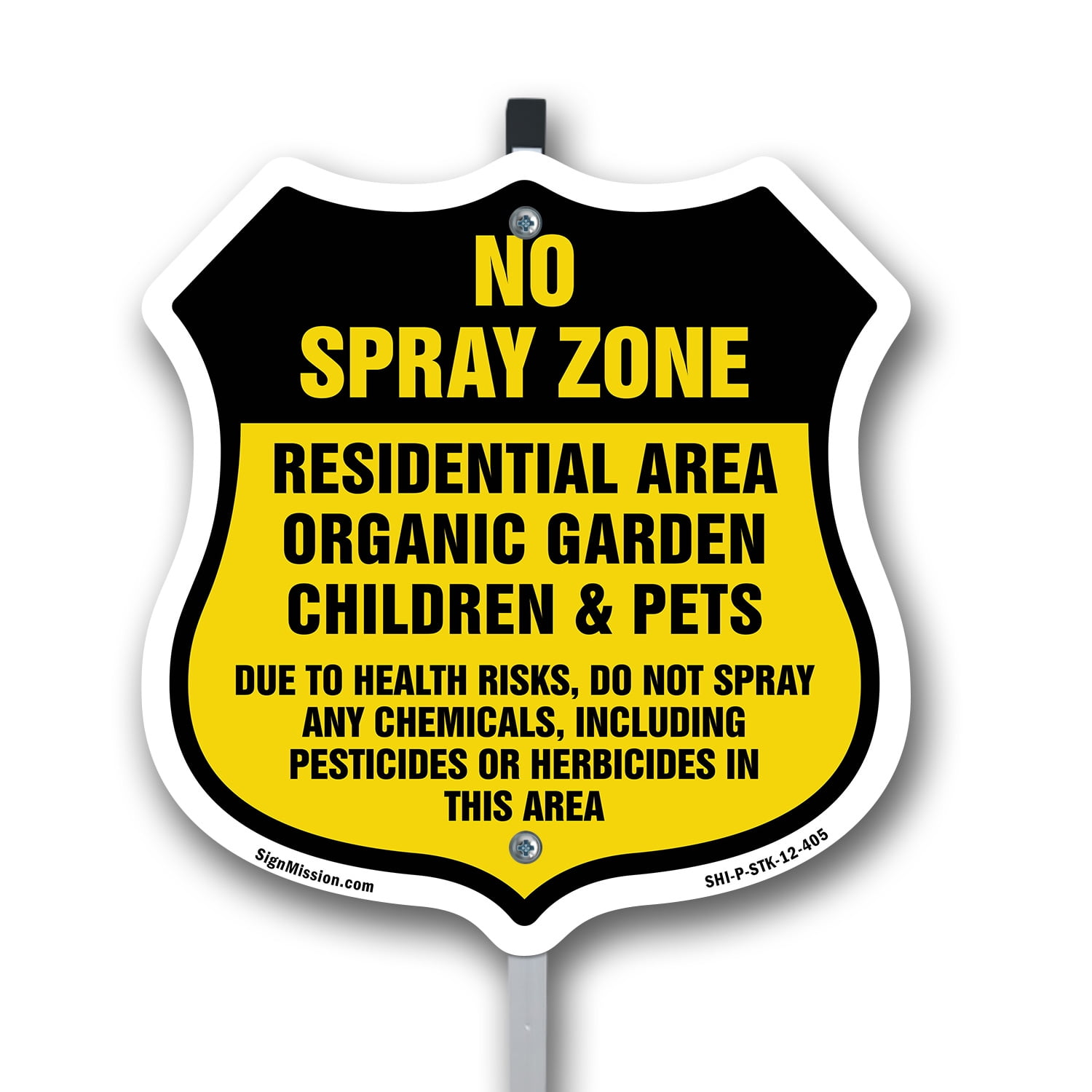 No Spray Shield Sign No Spray Zone Residential Area Organic Garden ...