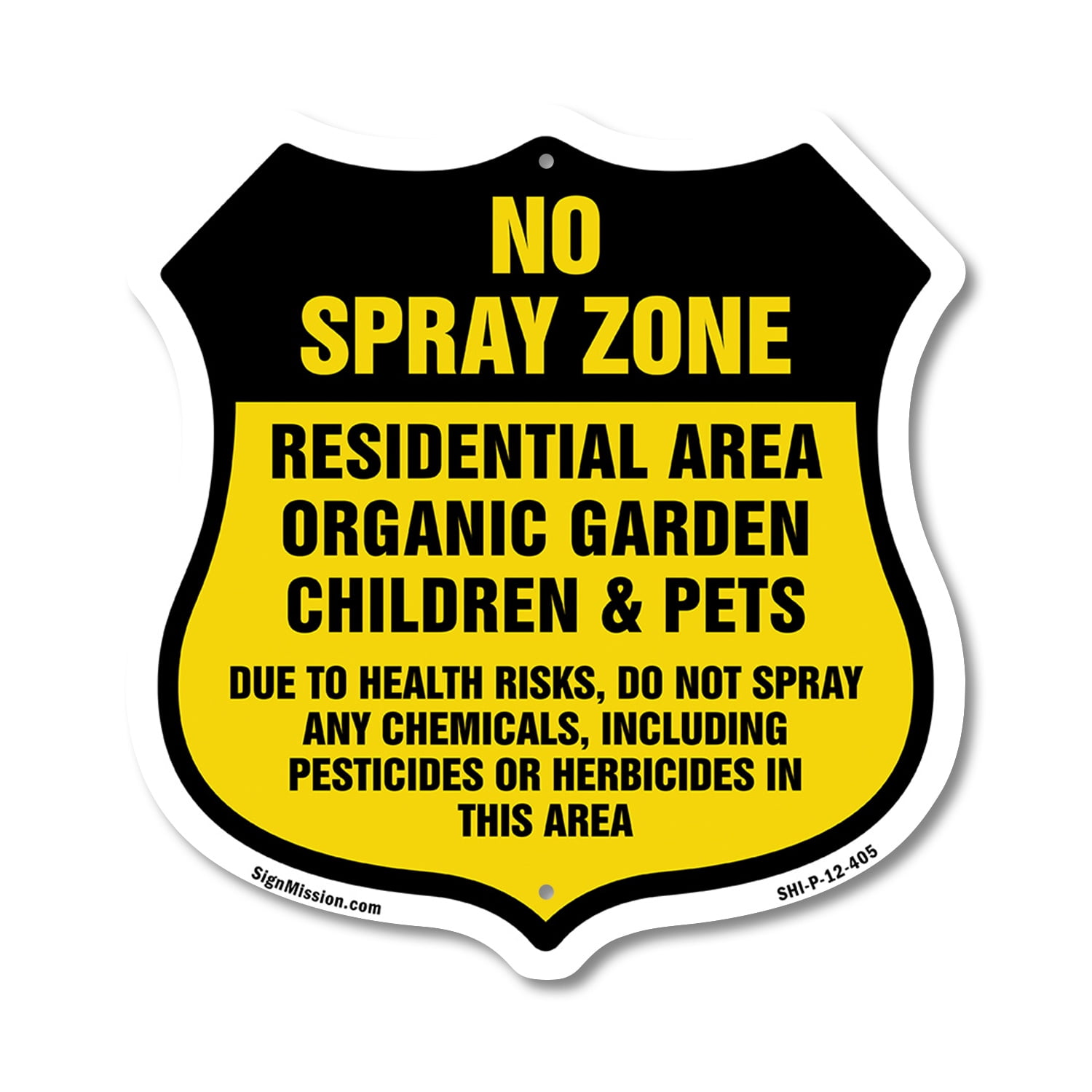 No Spray Shield Sign No Spray Zone Residential Area Organic Garden ...