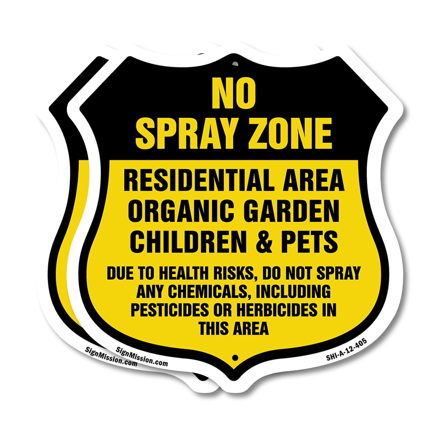 No Spray Shield Sign No Spray Zone Residential Area Organic Garden ...