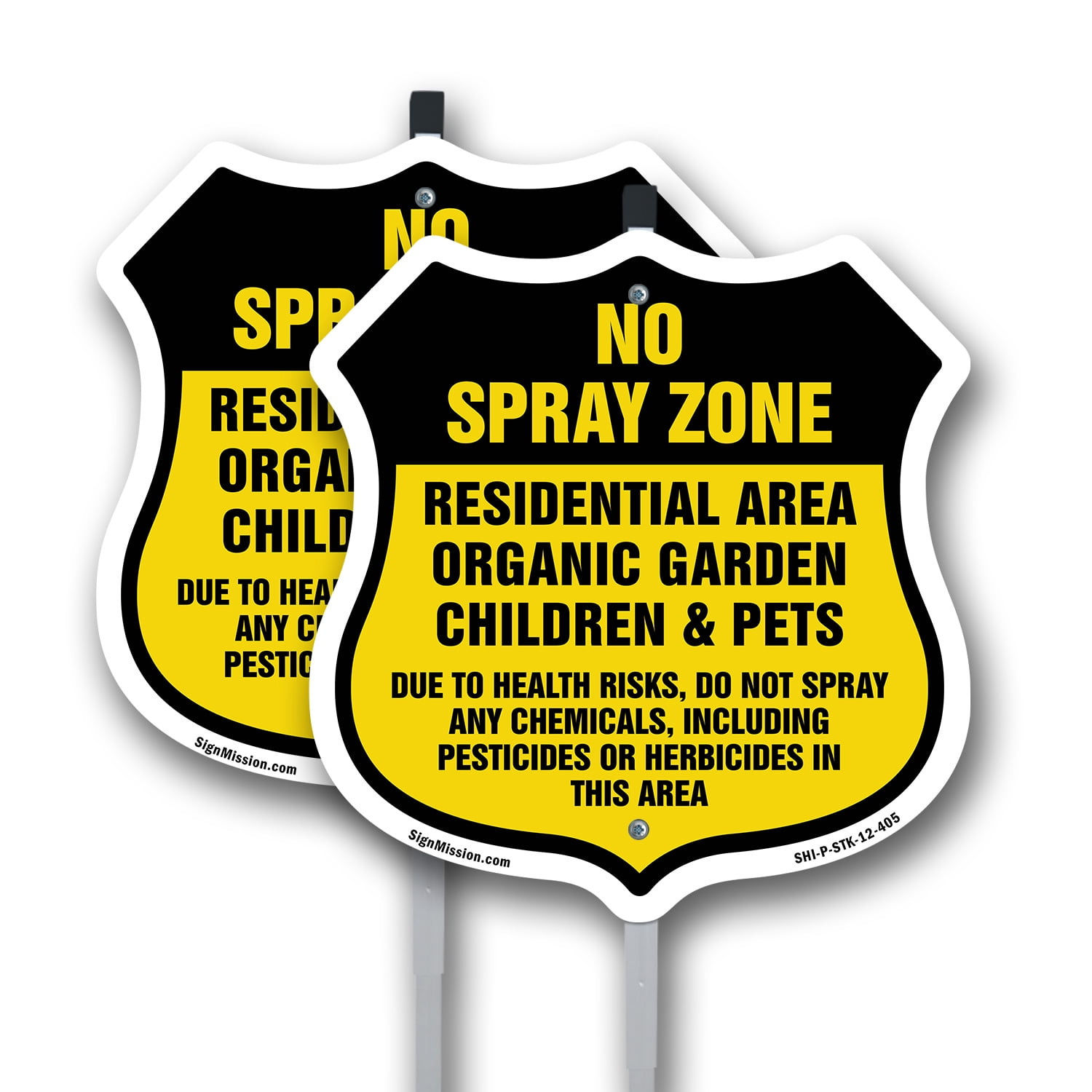 No Spray Shield Sign No Spray Zone Residential Area Organic Garden ...