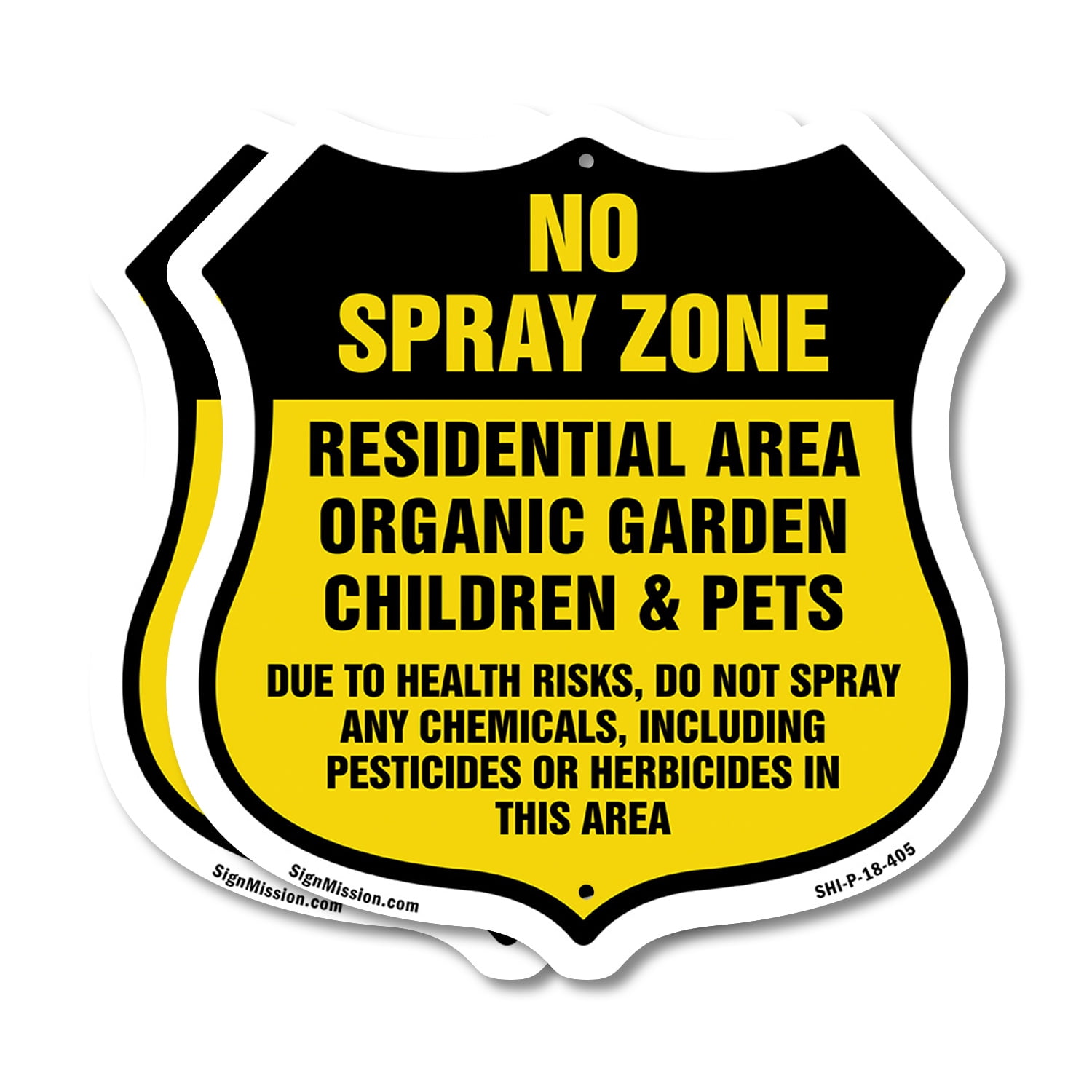 No Spray Shield Sign No Spray Zone Residential Area Organic Garden ...