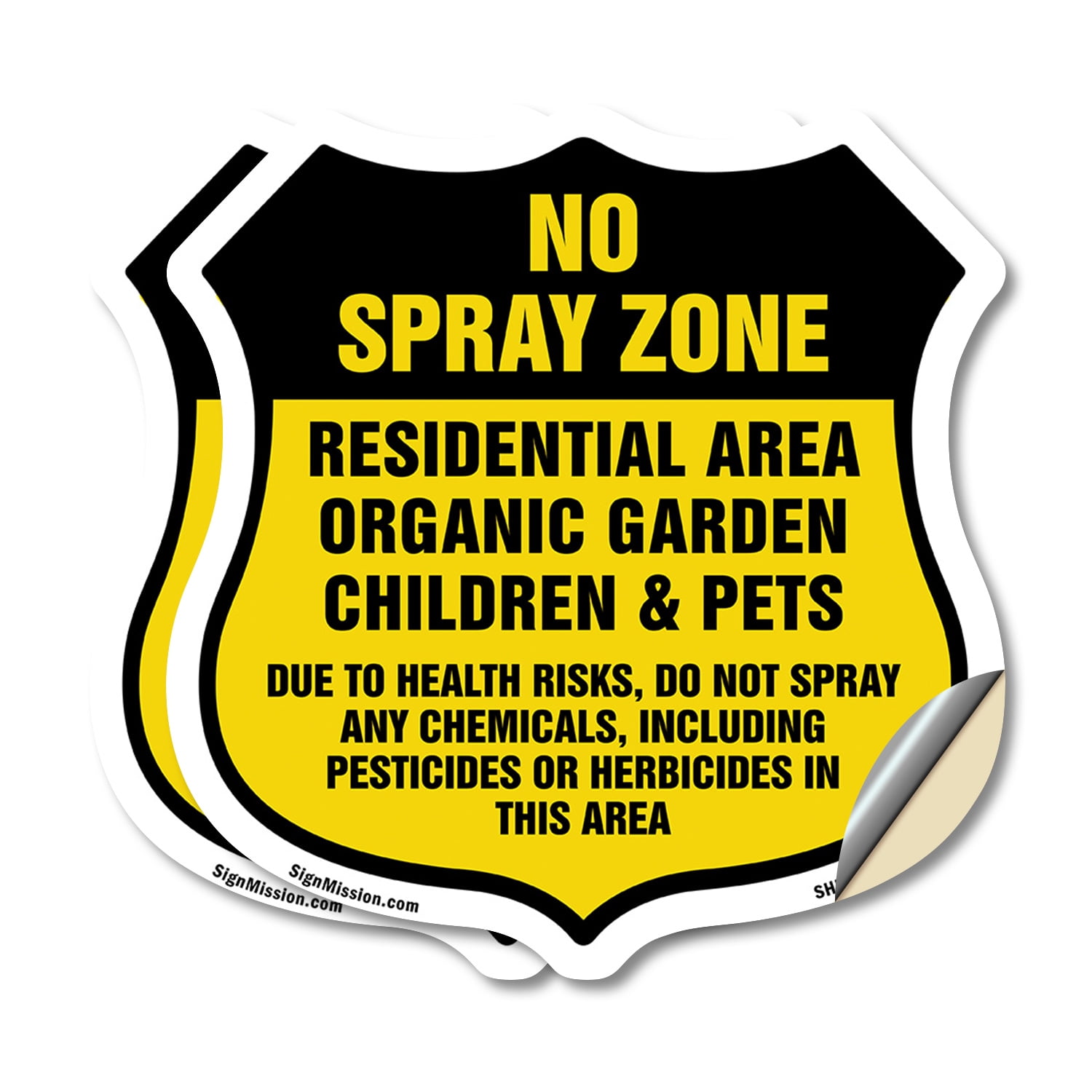 No Spray Shield Sign No Spray Zone Residential Area Organic Garden ...
