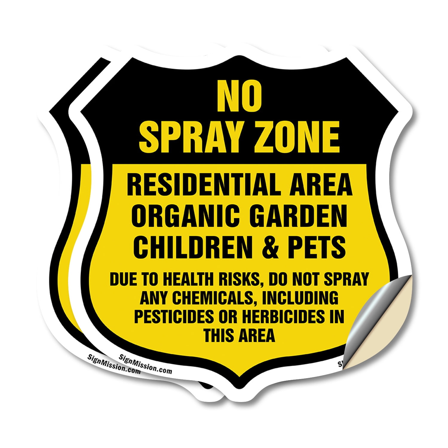 No Spray Shield Sign No Spray Zone Residential Area Organic Garden ...