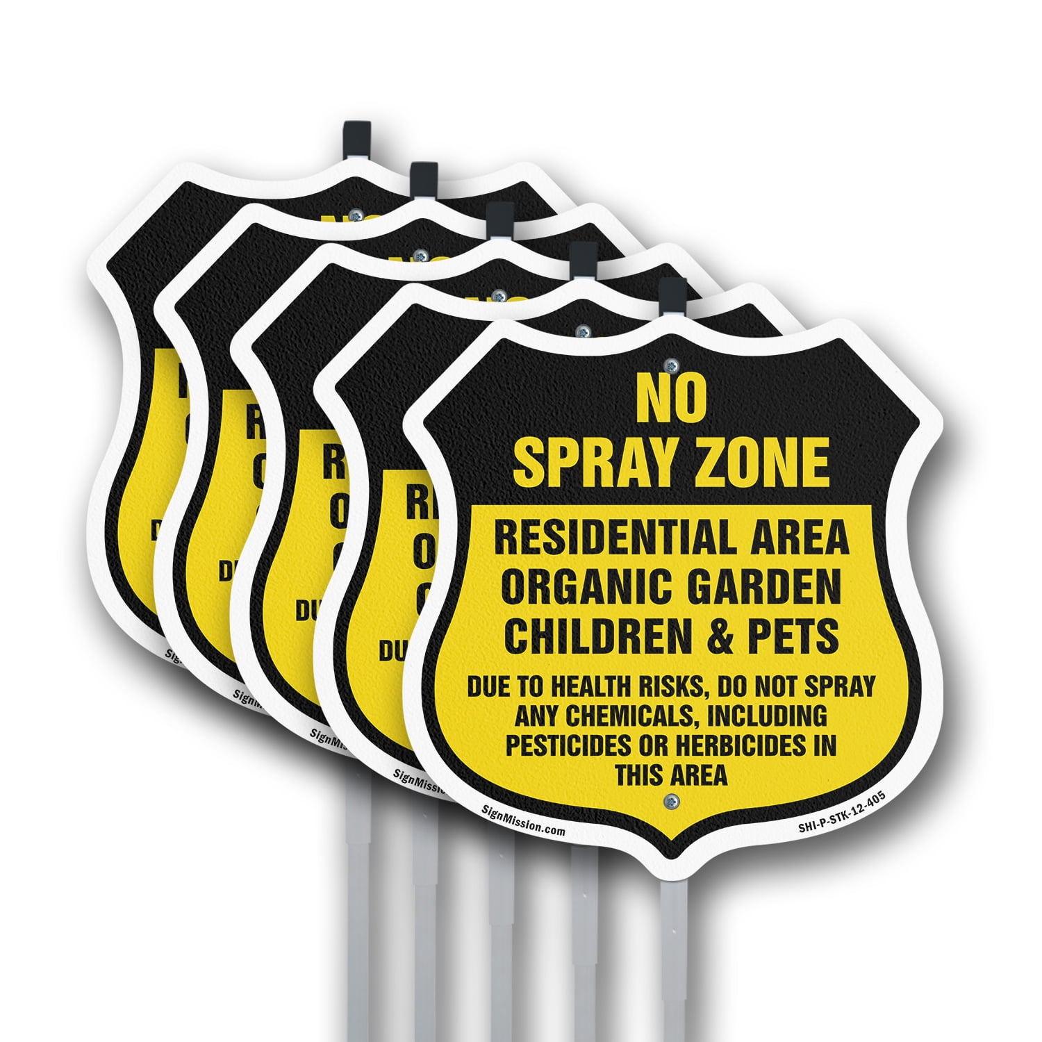 No Spray Shield Sign No Spray Zone Residential Area Organic Garden ...