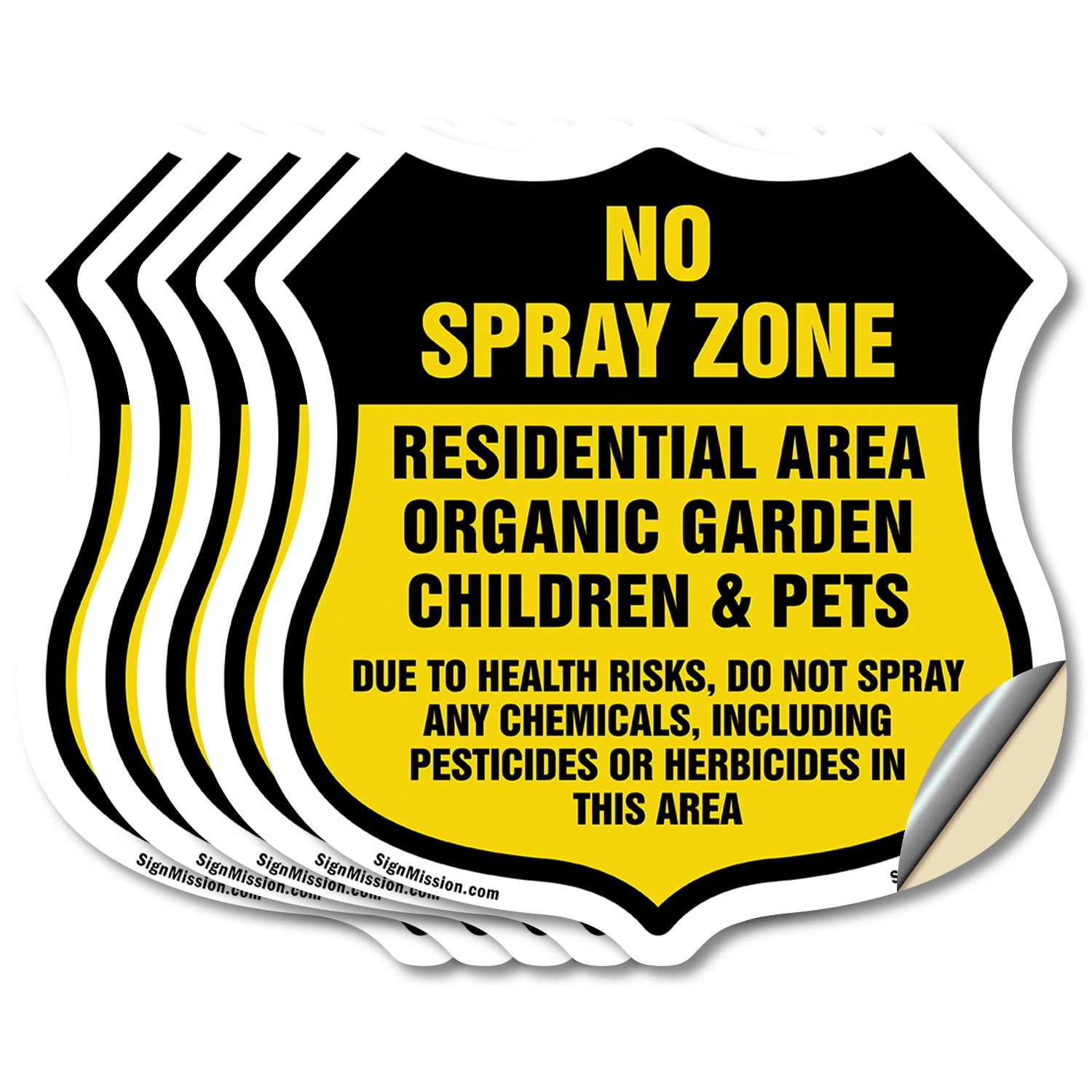 No Spray Shield Sign No Spray Zone Residential Area Organic Garden ...