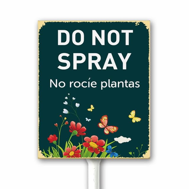 Do Not Spray Sign, Outdoor No Spray Pesticide Metal Plaque, Bilingual ...
