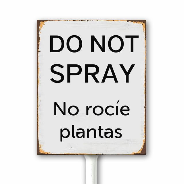 Do Not Spray Sign, Outdoor No Spray Pesticide Metal Plaque, Bilingual ...