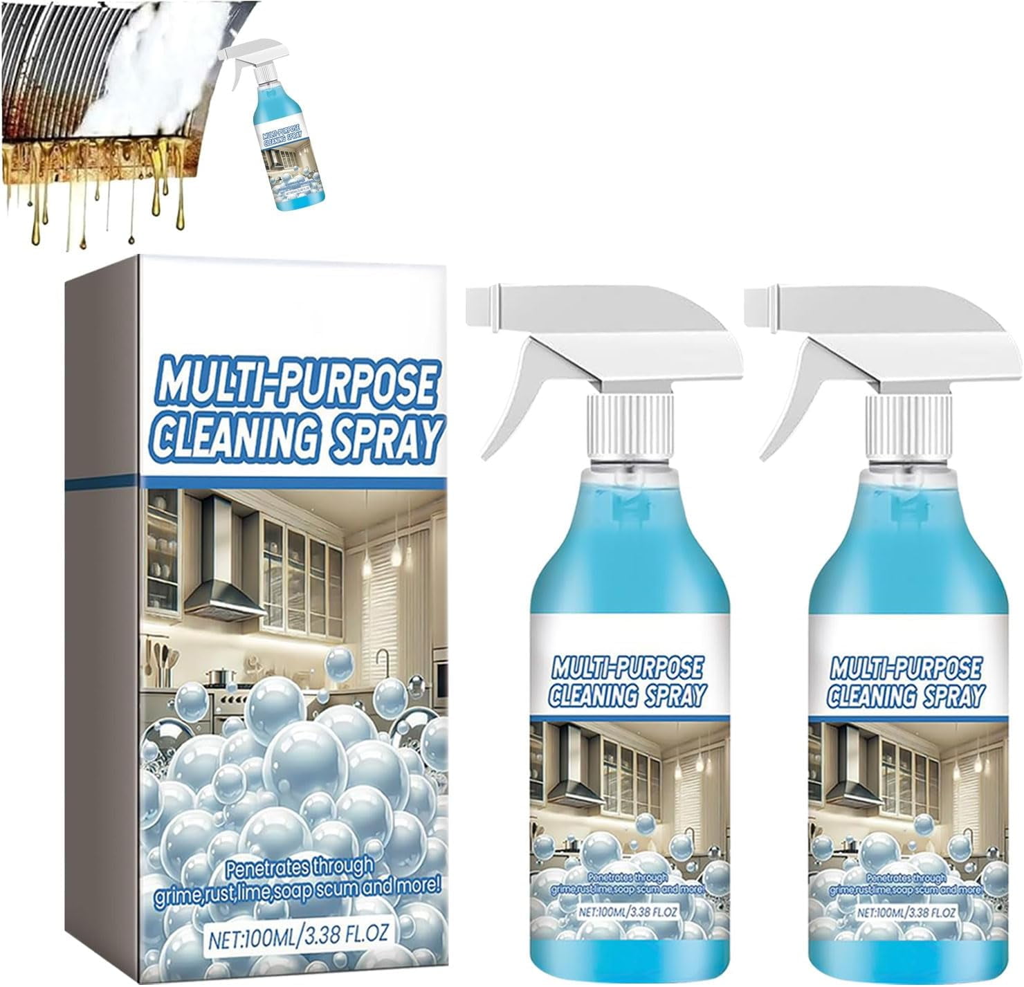 Spray Splash Cleaner, 2026 New Multi Purpose Cleaning Spray, Upgraded ...