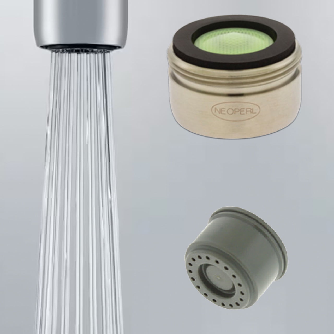 Spray Stream 0.5 gpm Dual Thread Brushed Nickel PCA Regular Size ...