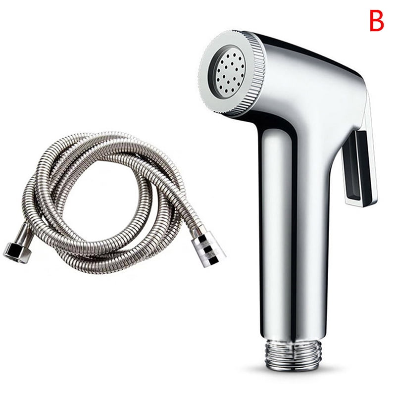 (Spray Tap with hose) Chrome Bidet Spray Tap Hygienic Toilet Shower ...