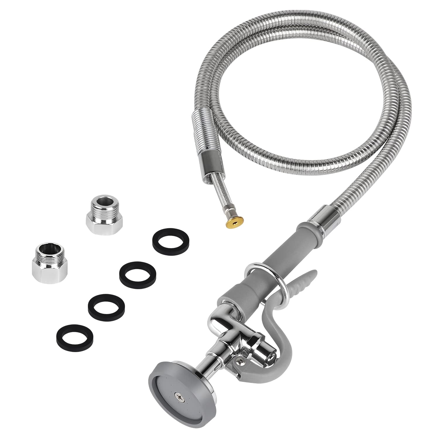 Spray Valve With Pre-Rinse Hose 45”Flexible Stainless Hose With High ...