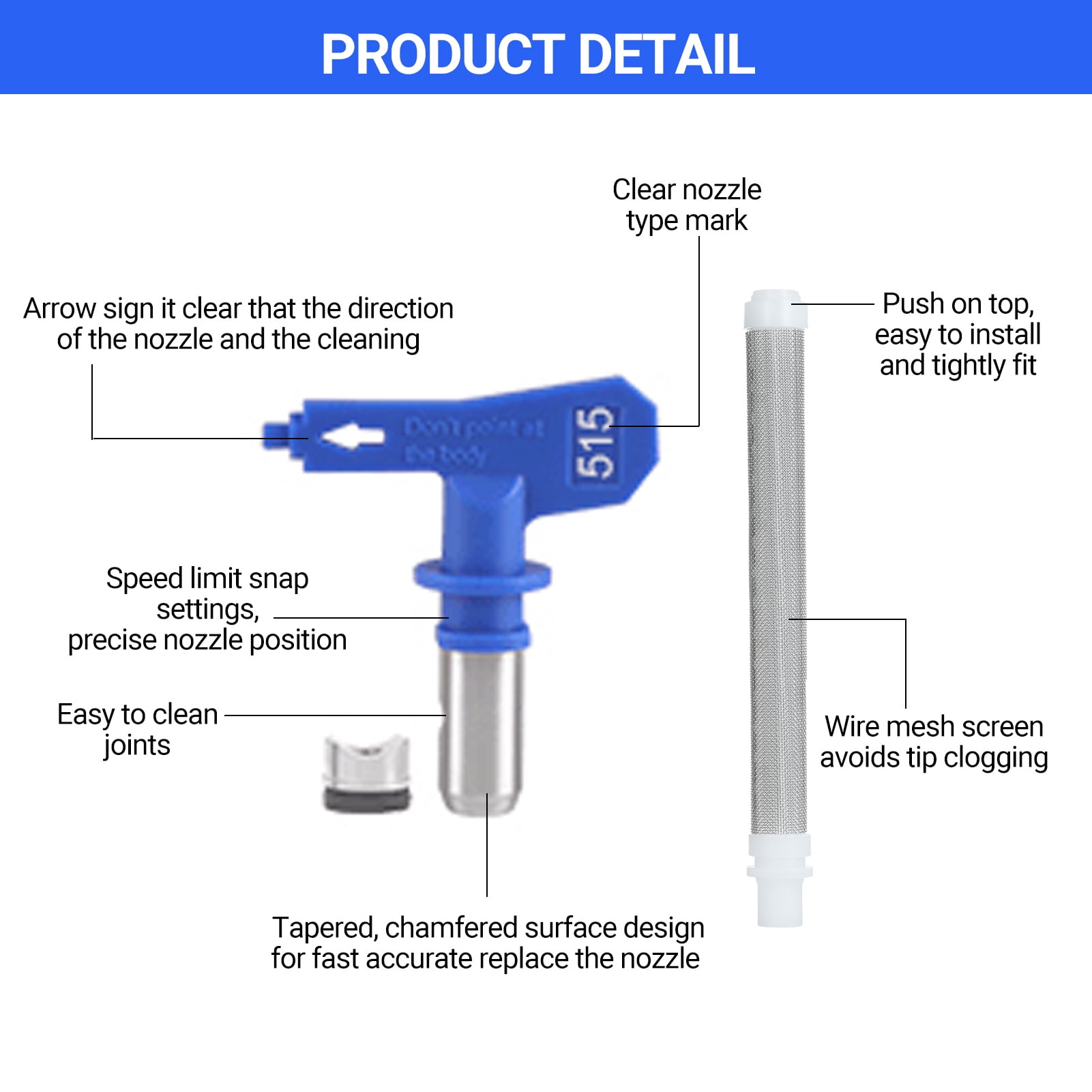 Spray machine nozzle kit,Spray Tips Airless Nozzles Pieces With 2pcs ...