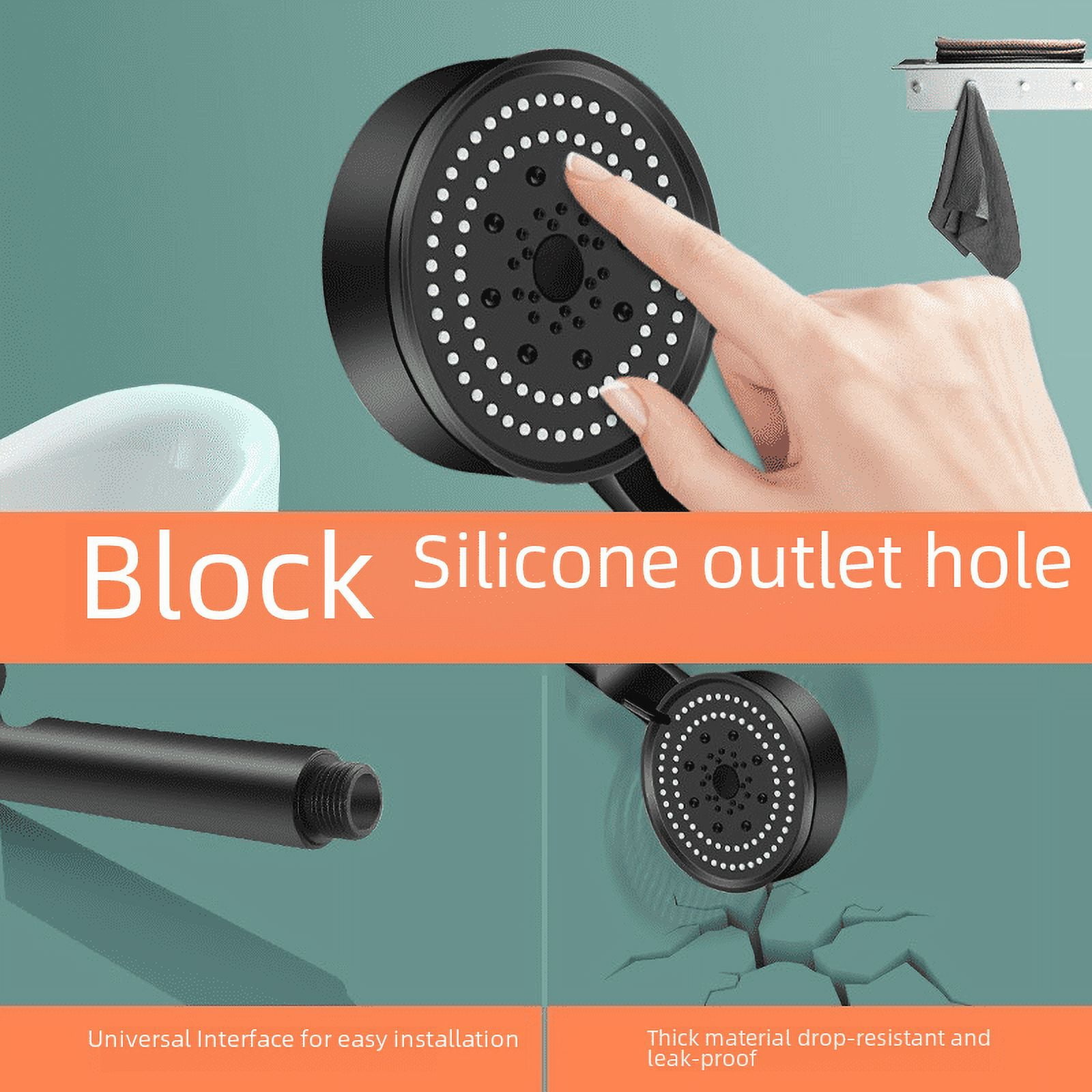 Spray shower booster shower head frosted black hand-held shower head ...