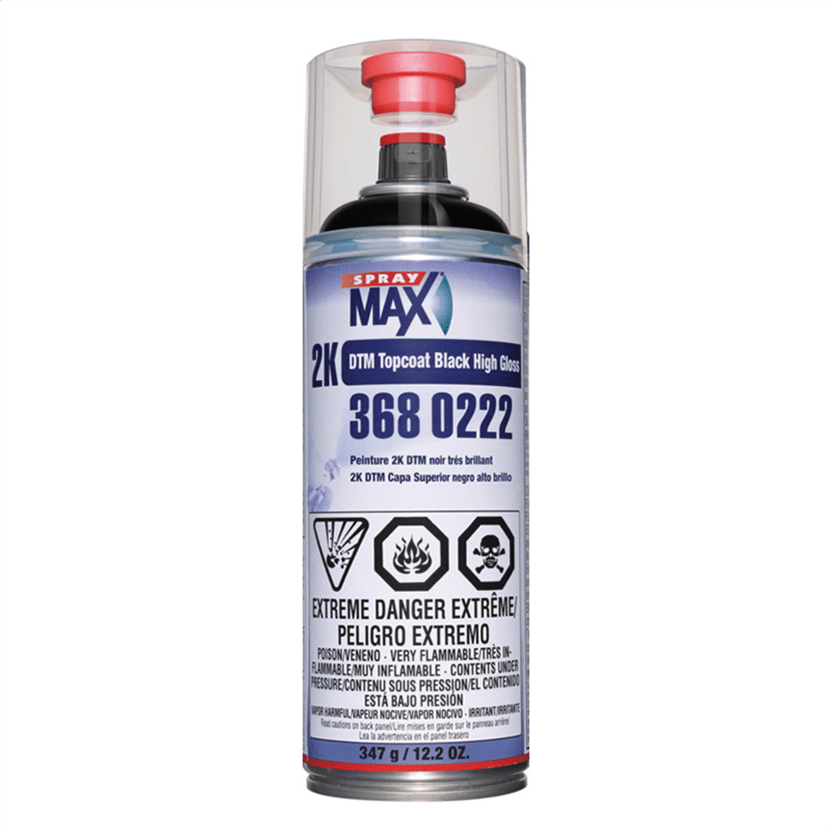 SprayMax 3680223 2K DTM Topcoat, 12.24 oz Aerosol Can, High Gloss White ...