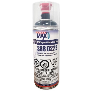 SprayMax 2K DTM Topcoat Black High Gloss 3680222 - Walmart.com