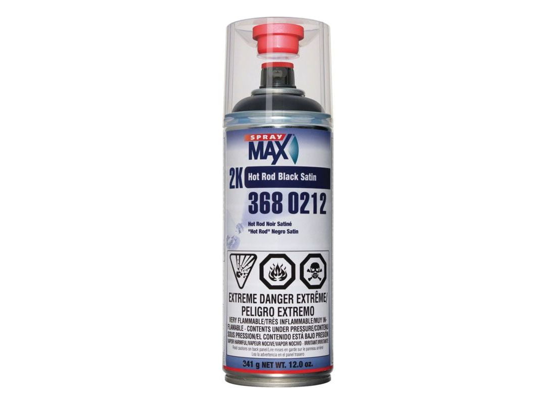 SprayMax 2K Urethane Resistant Hot Rod Satin Black Paint, 3680212 ...