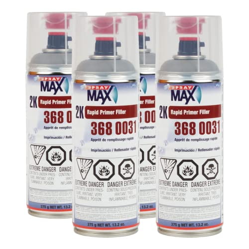 SprayMax 3680031 Gray Universal 2K Rapid Primer Filler 13.2 oz (4 Pack ...