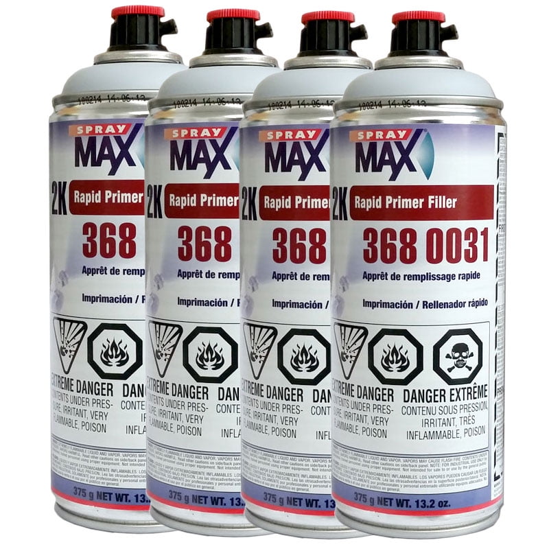 SprayMax 3680031 Gray Universal 2K Rapid Primer Filler 13.2 oz (4 Pack ...