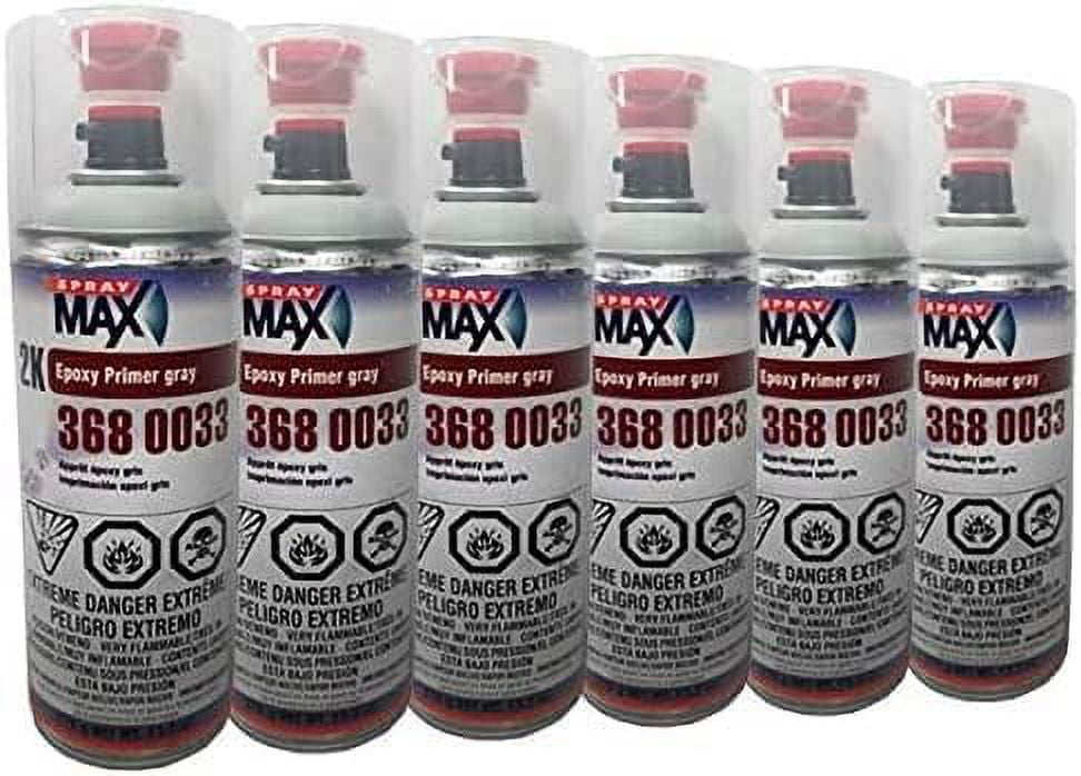 SprayMax 3680033, 2K Epoxy Rust-Cure Primer, Gray, Aerosol (6 ...