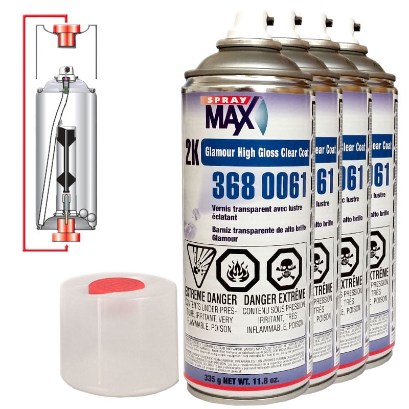 SprayMax 3680061 2K Urethane Glamour Clear Coat - Spray Paint ...