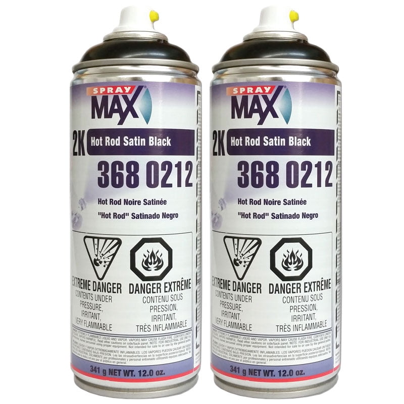 SprayMax Hot Rod Satin Black Paint 2K Urethane, 3680212 - Walmart.com