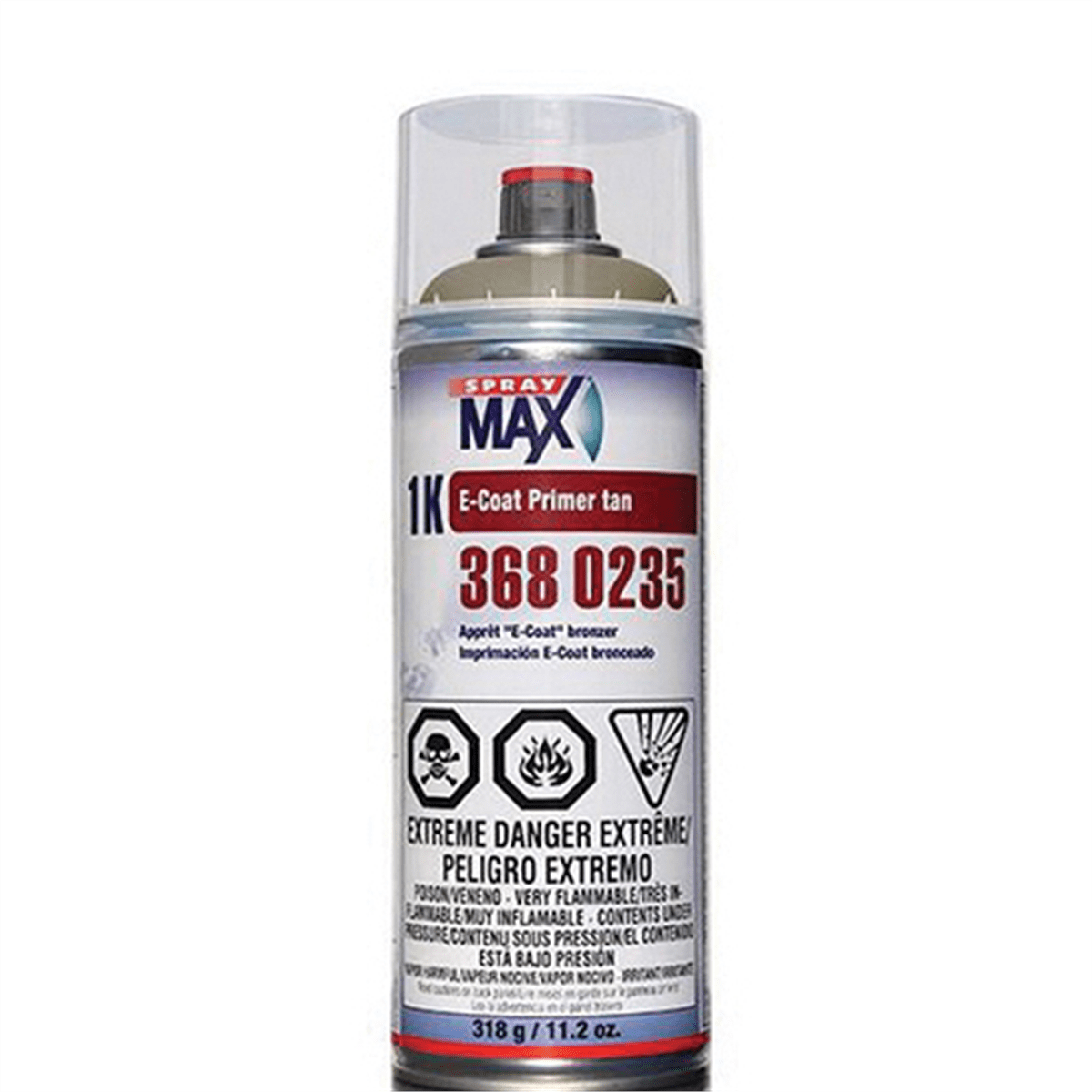 SprayMax 3680235 1K E-Coat Primer, 11.2 oz Aerosol Can, Tan, 5.4 sq-ft ...