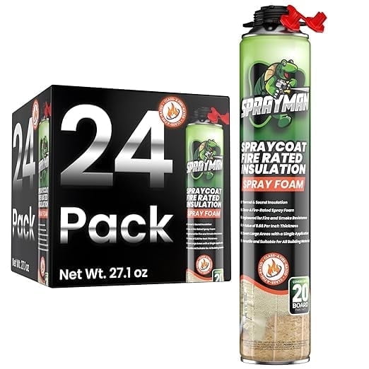 Sprayman Spraycoat Fire Rated Spray Foam Insulation, Closed Cell, 480 ...