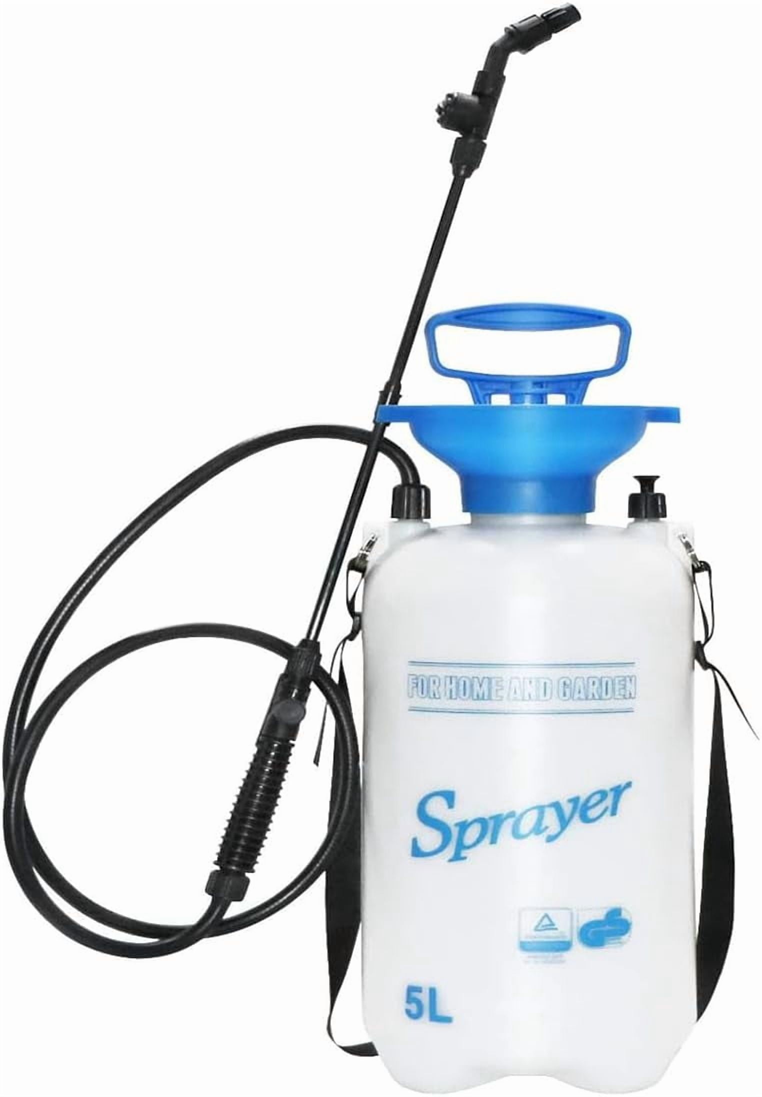 Pressure Sprayer 1.3 Gallon Garden Sprayer with Shoulder Strap for ...