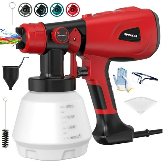 Sprayer 1000W High Power with Adjustable Width Knob 4 Nozzles and 3 ...