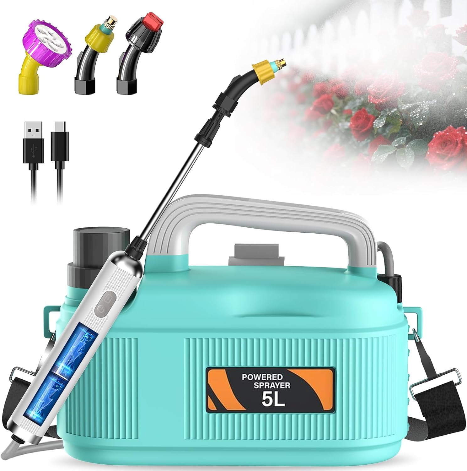 Sprayers in Lawn and Garden - 1.35 Gallon Battery Powered Sprayer with ...