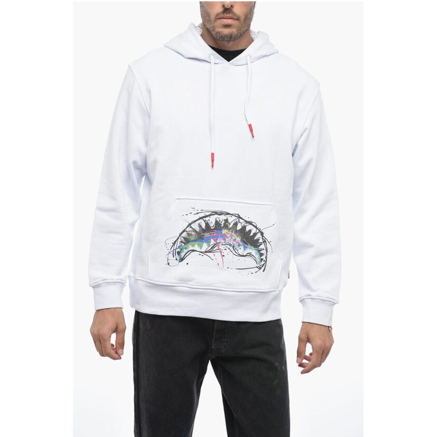 Sprayground Brushed Cotton Hoodie with Contrasting Print - Walmart.com
