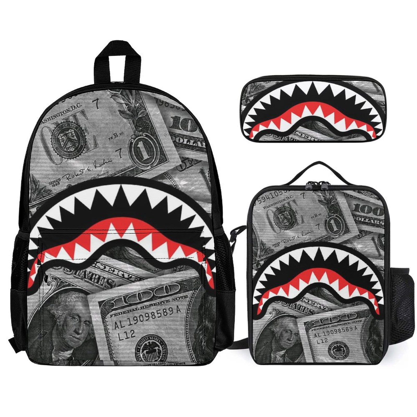 Sprayground Shark Backpack Bag Adjustable Shoulder Daypack Laptop Bag ...