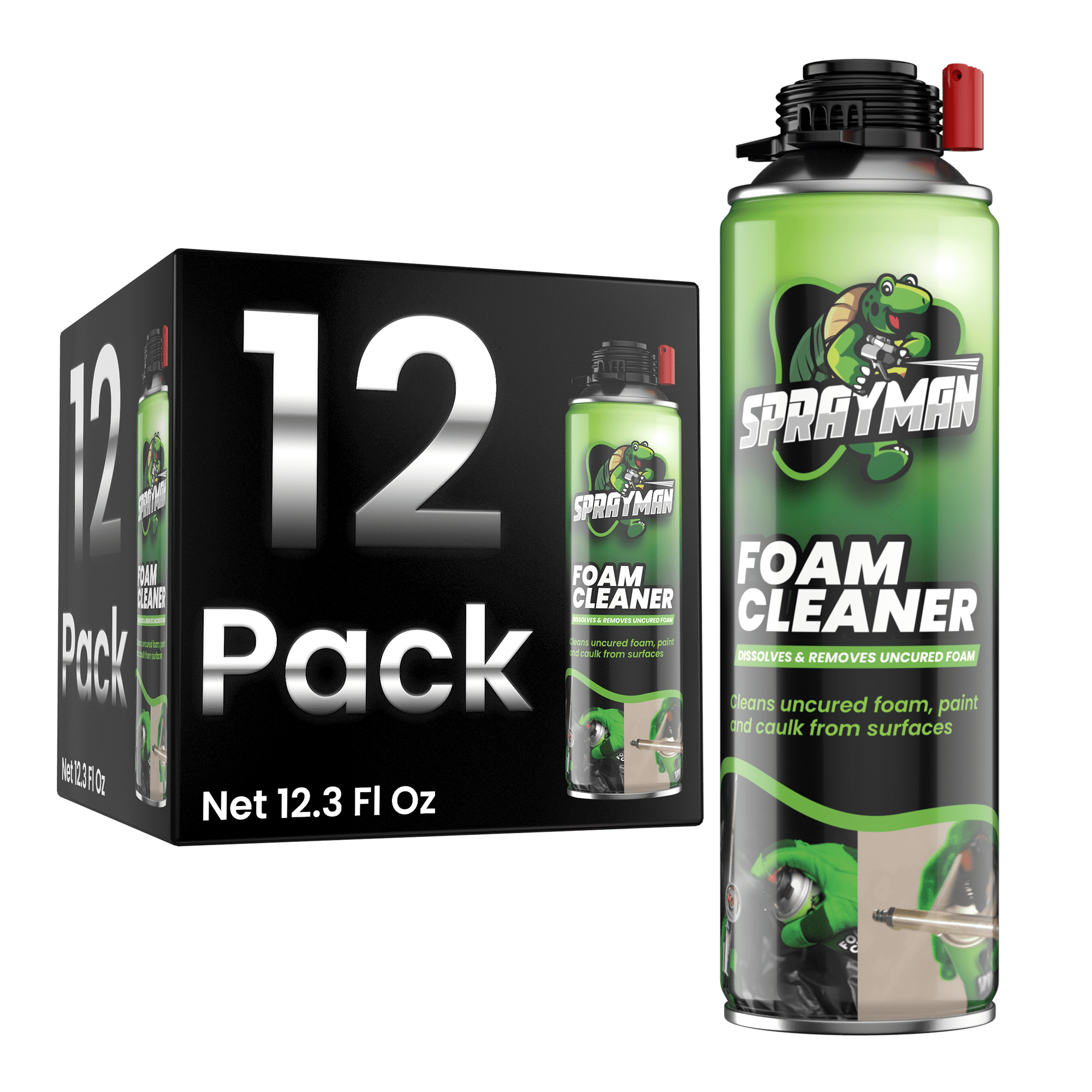 Sprayman Foam Cleaner - Spray Foam Gun Cleaner-12 Pack - Walmart.com