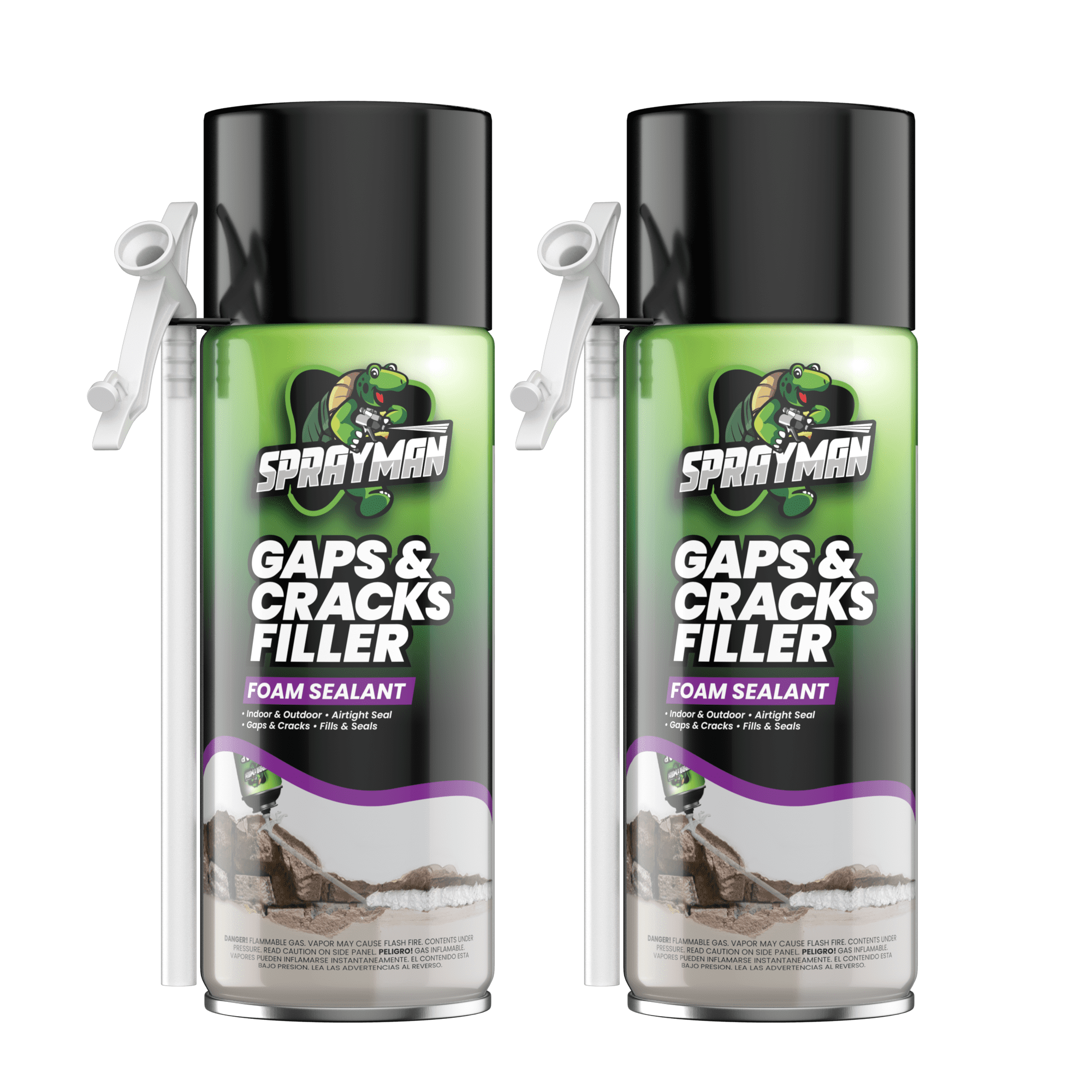 Sprayman Gaps and Cracks Filler Foam, Expanding Insulation, 12oz, 2 ...
