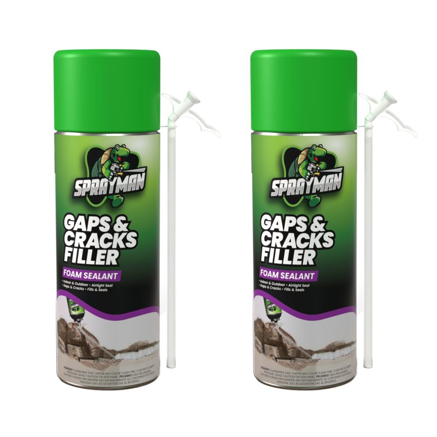 Sprayman Gaps & Cracks Filler Straw Foam - 12oz-2 Pack - Walmart.com