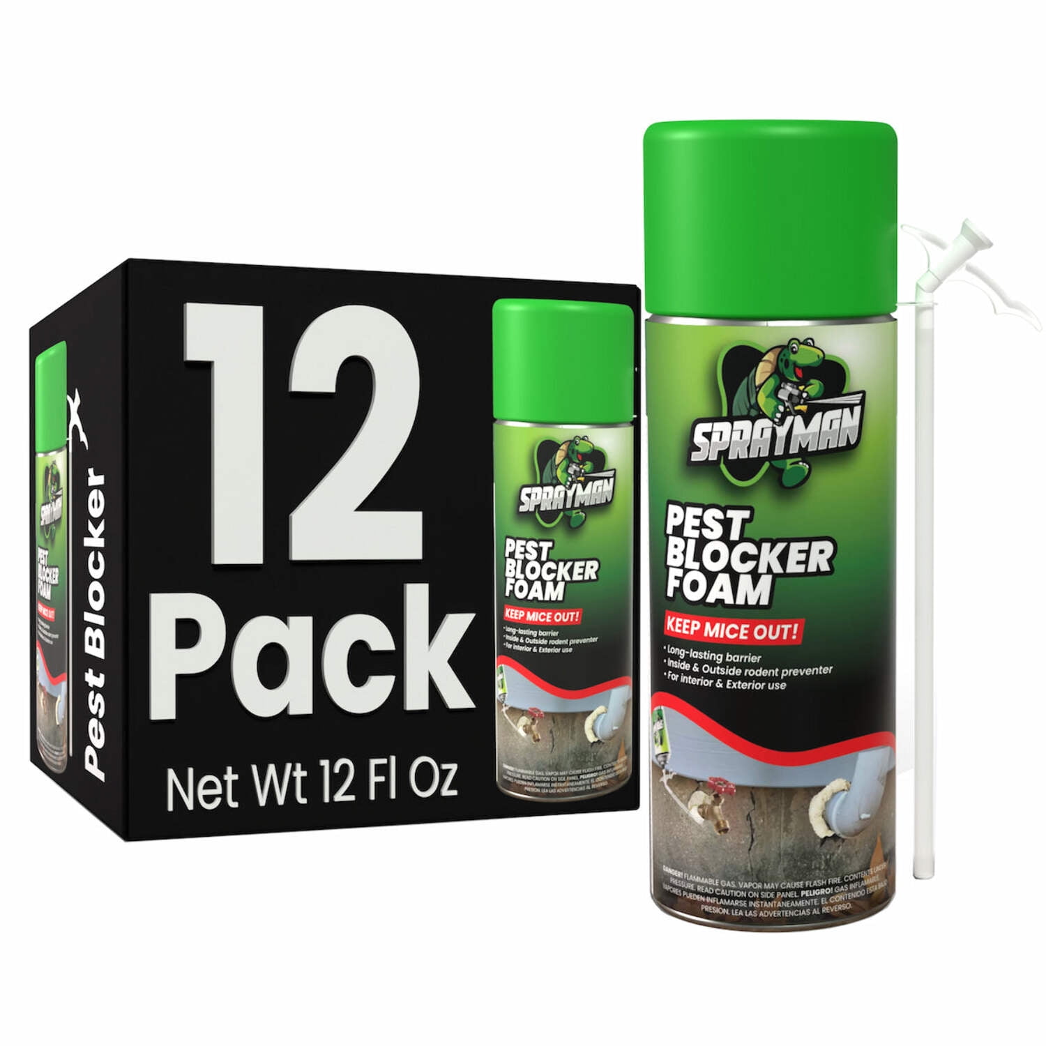 Sprayman Pest Blocker Straw Foam, 12oz-12 Pack - Walmart.com