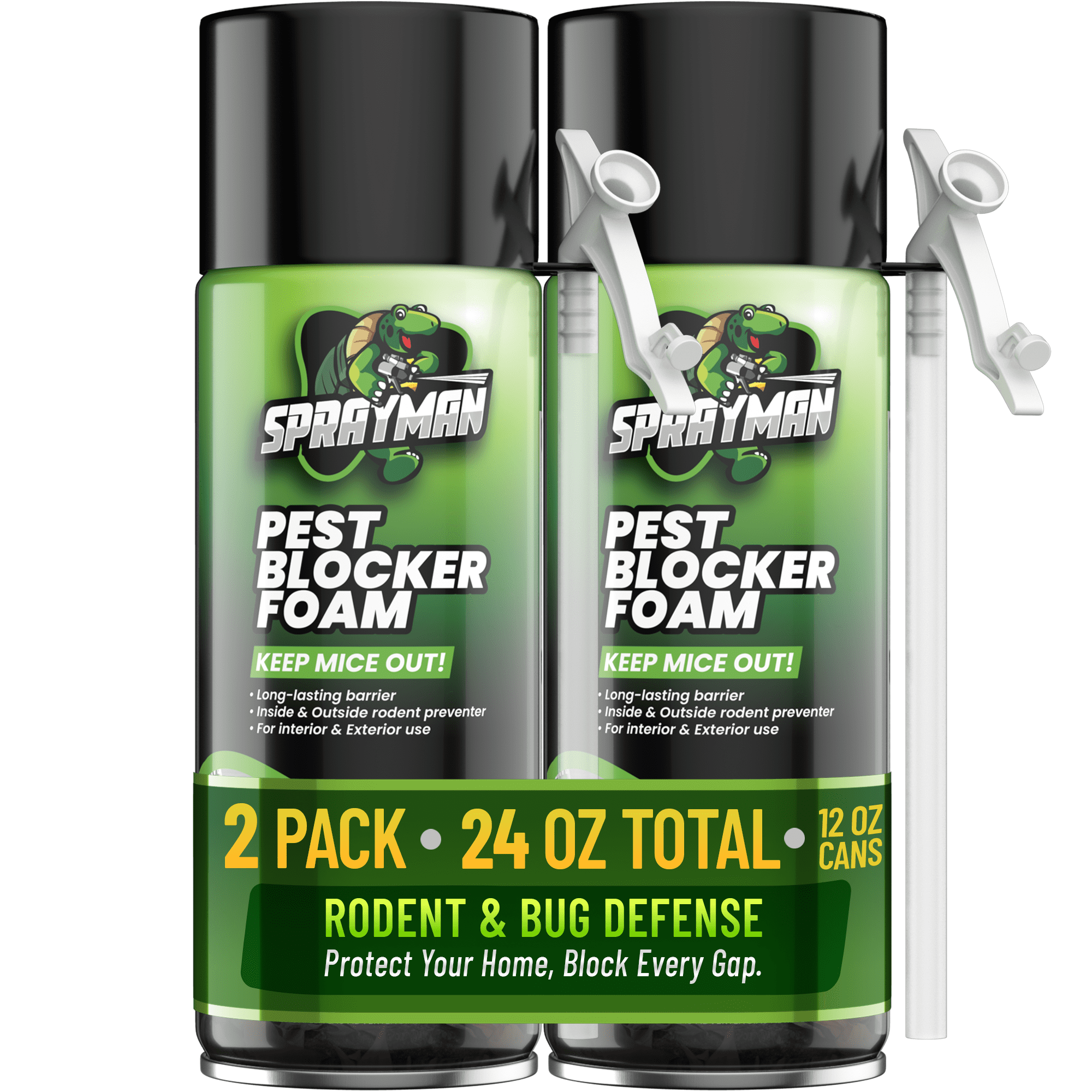Sprayman Pest Blocker Foam, 12oz 2 Pack, Insulating Sealant for Mice ...