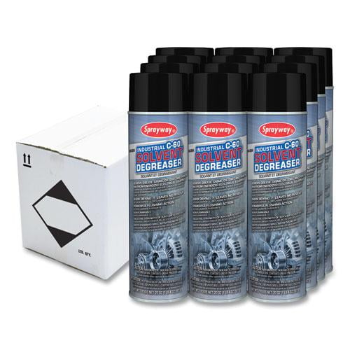 Sprayway® C-60 Industrial Solvent Degreaser, 20 oz Aerosol, 12/Case ...