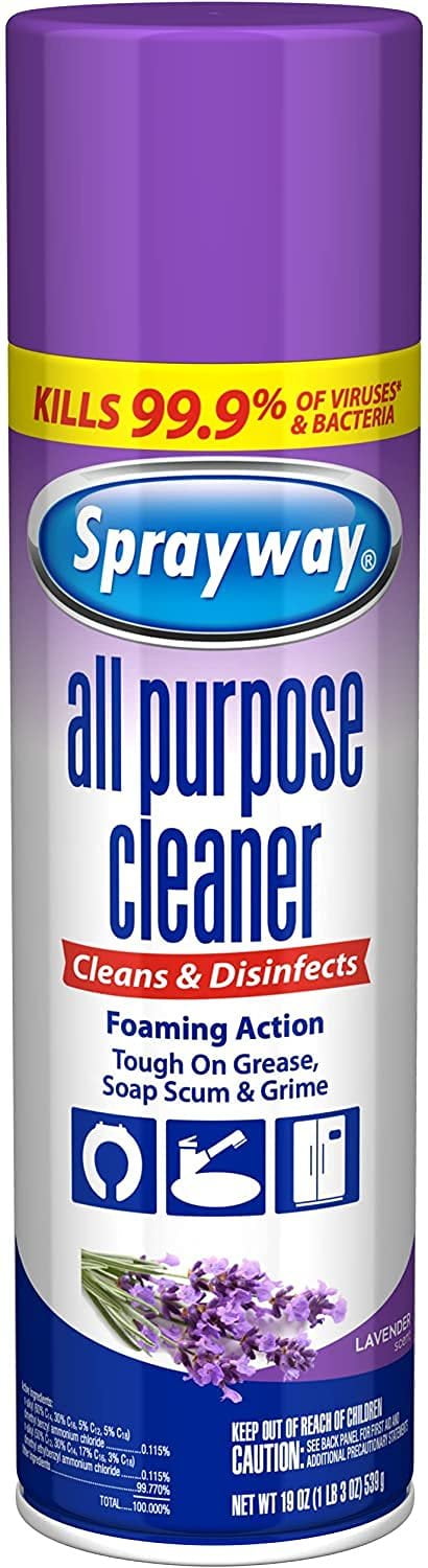 Sprayway Foaming Action All Purpose Cleaner and Disinfectant, Lavender ...