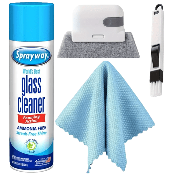 Sprayway Glass Cleaner Set Window Cleaner - Includes Special Towel for ...