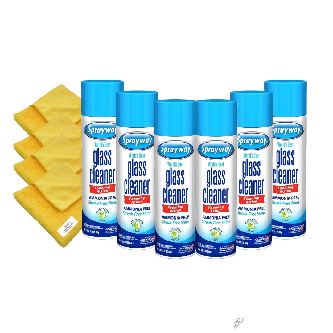 Sprayway Glass Cleaner for Glass Surfaces Cleaning, Fresh Scent, 15oz ...