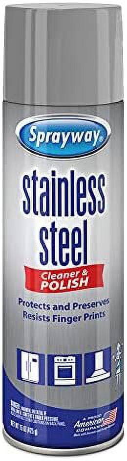 Sprayway Stainless Steel Cleaner and Polish Spray, 15 oz Aerosol ...