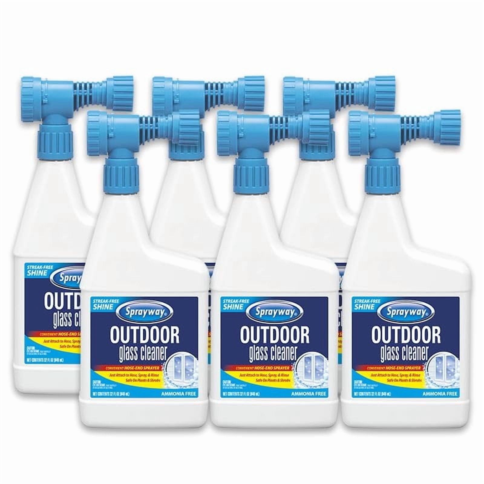 Sprayway Outdoor Glass Cleaner, 32oz, Pack of 6 Streak-Free Shine ...