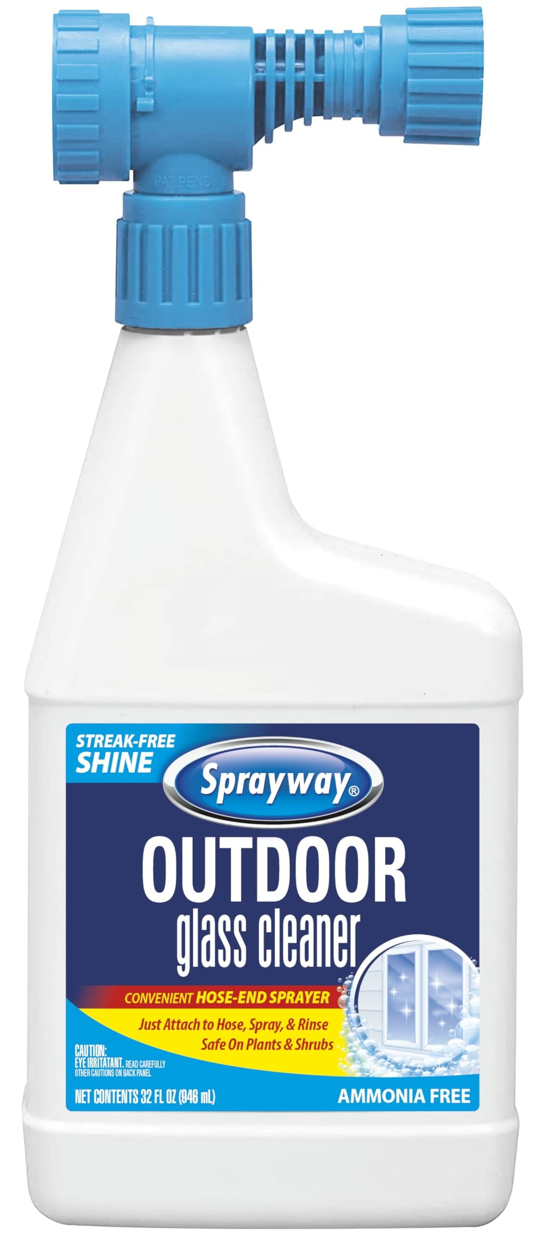 Sprayway Outdoor Glass Cleaner, 32oz Streak-Free Shine, Foaming Action ...