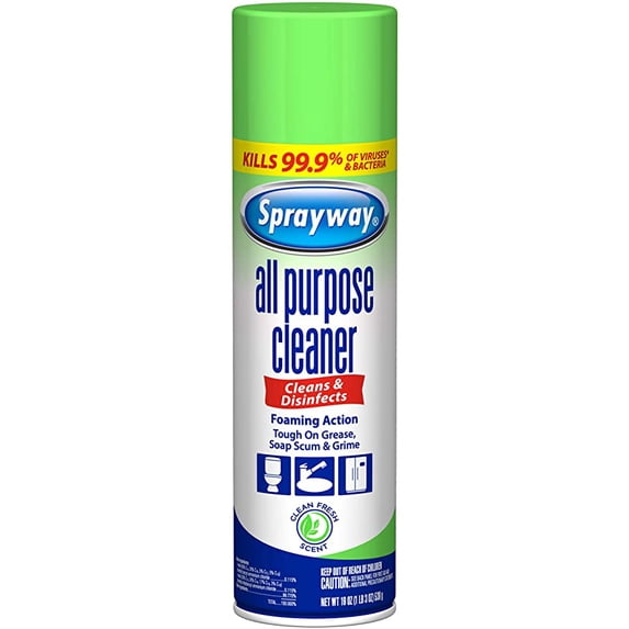 Sprayway All Purpose Cleaner, Foaming Action, 15 oz, Fresh Scent, Eco ...