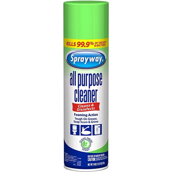Sprayway All Purpose Cleaner, Foaming Action, 15 oz, Fresh Scent, Eco ...