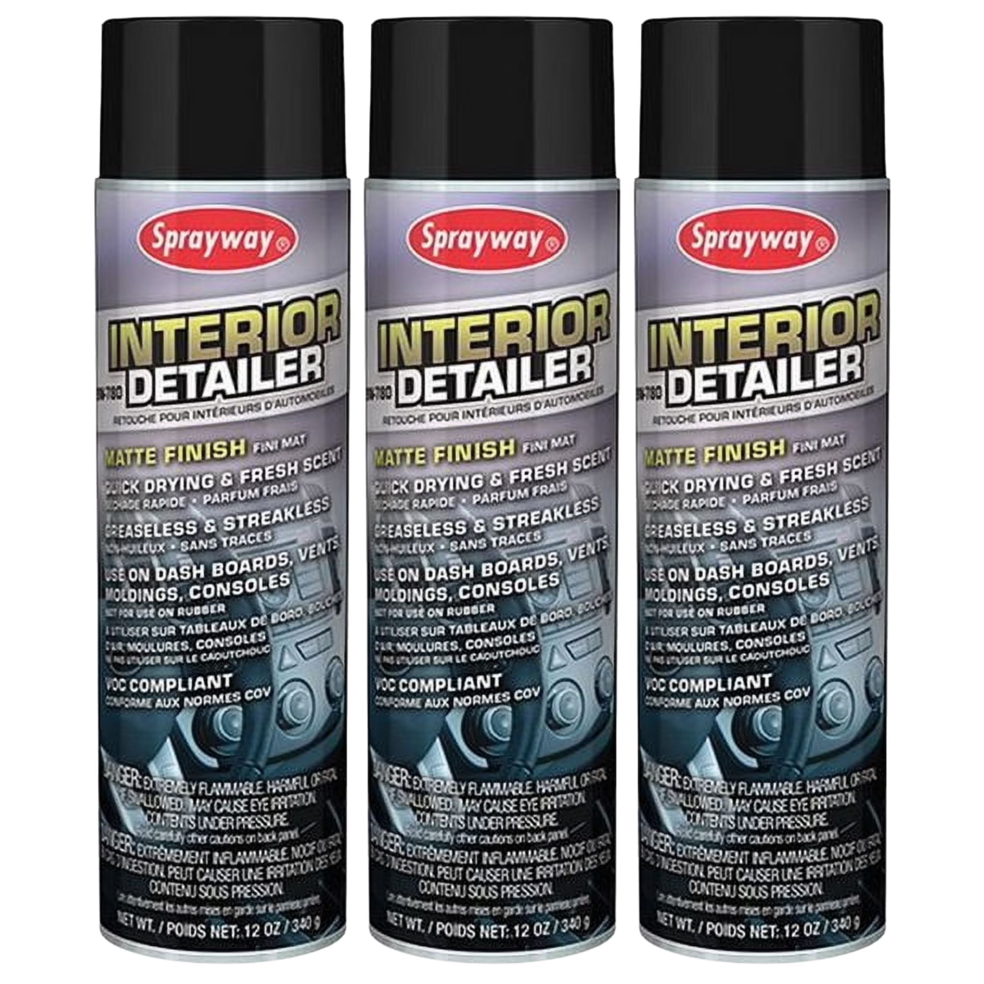 Sprayway SW780 Interior Detailer, 12 oz (3 Pack) - Walmart.com