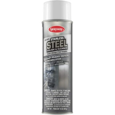 Sprayway SW841 Aerosol Stainless Steel Polish & Cleaner, 15 oz 15 oz can, Pack of 2 - Walmart.com