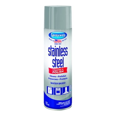 Sprayway SW841 Aerosol Stainless Steel Polish & Cleaner, 15 oz 15 oz ...