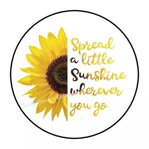 Spread A Little Sunshine Wherever You Go Sticker Envelope Seals Labels ...